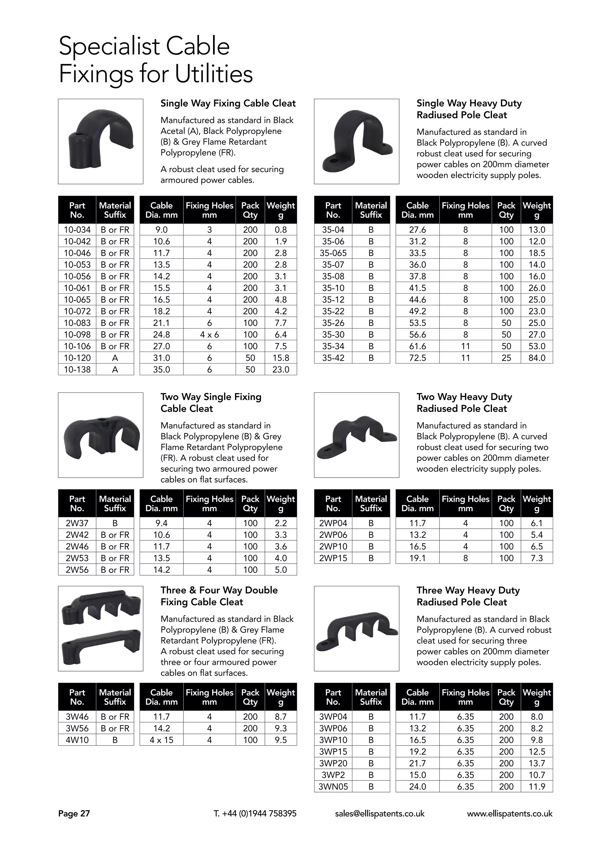 Ellis Patents Cable Cleats - General Catalogue | PDF | Sports Equipment ...