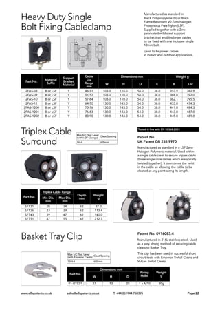 Ellis Patents Cable Cleats - General Catalogue | PDF