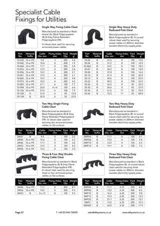 Ellis Patents Cable Cleats - General Catalogue | PDF