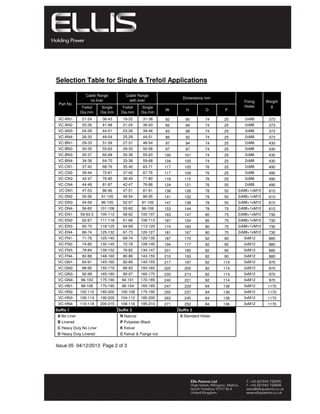 Ellis Patents Vari-Cleat Stainless Steel Cable Cleats Data Sheet | PDF