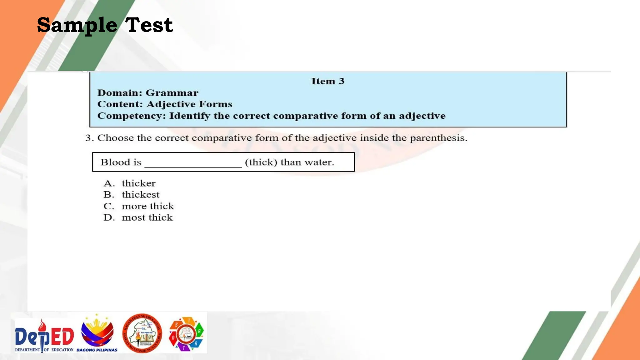 ELLNA Review for Grade 3 Filipino, Math and English | PPTX