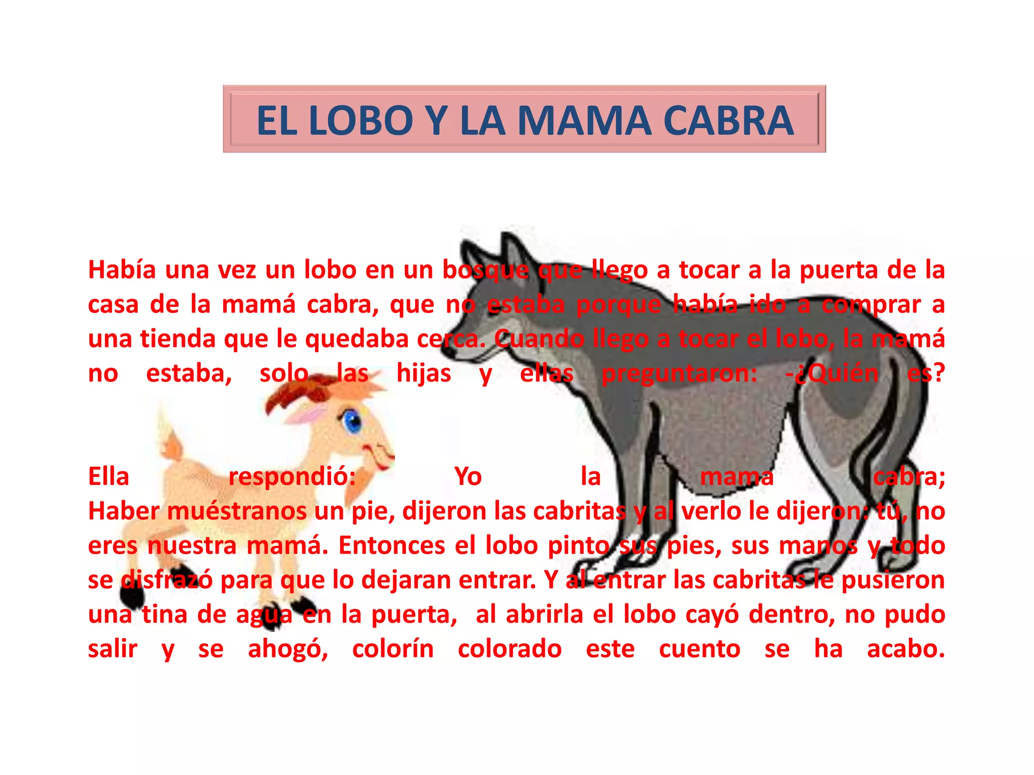 El lobo y la mama cabra | PPTX