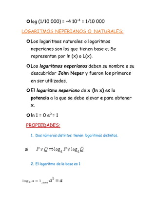 El logaritmo | DOCX