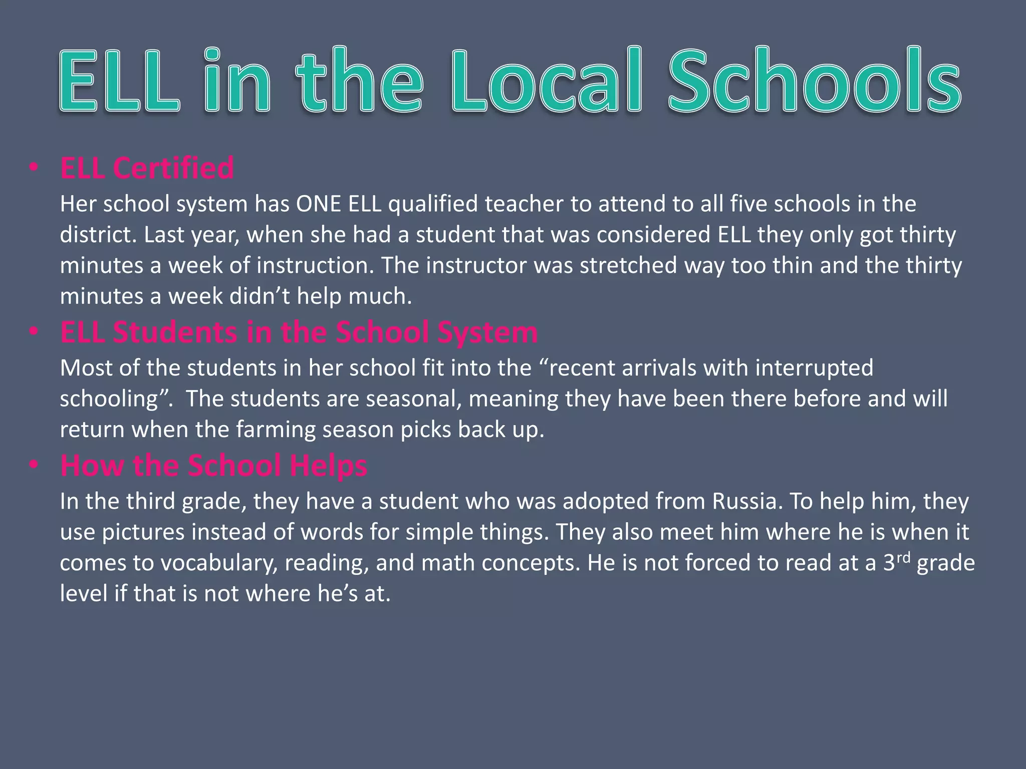 Ell presentation | PPTX