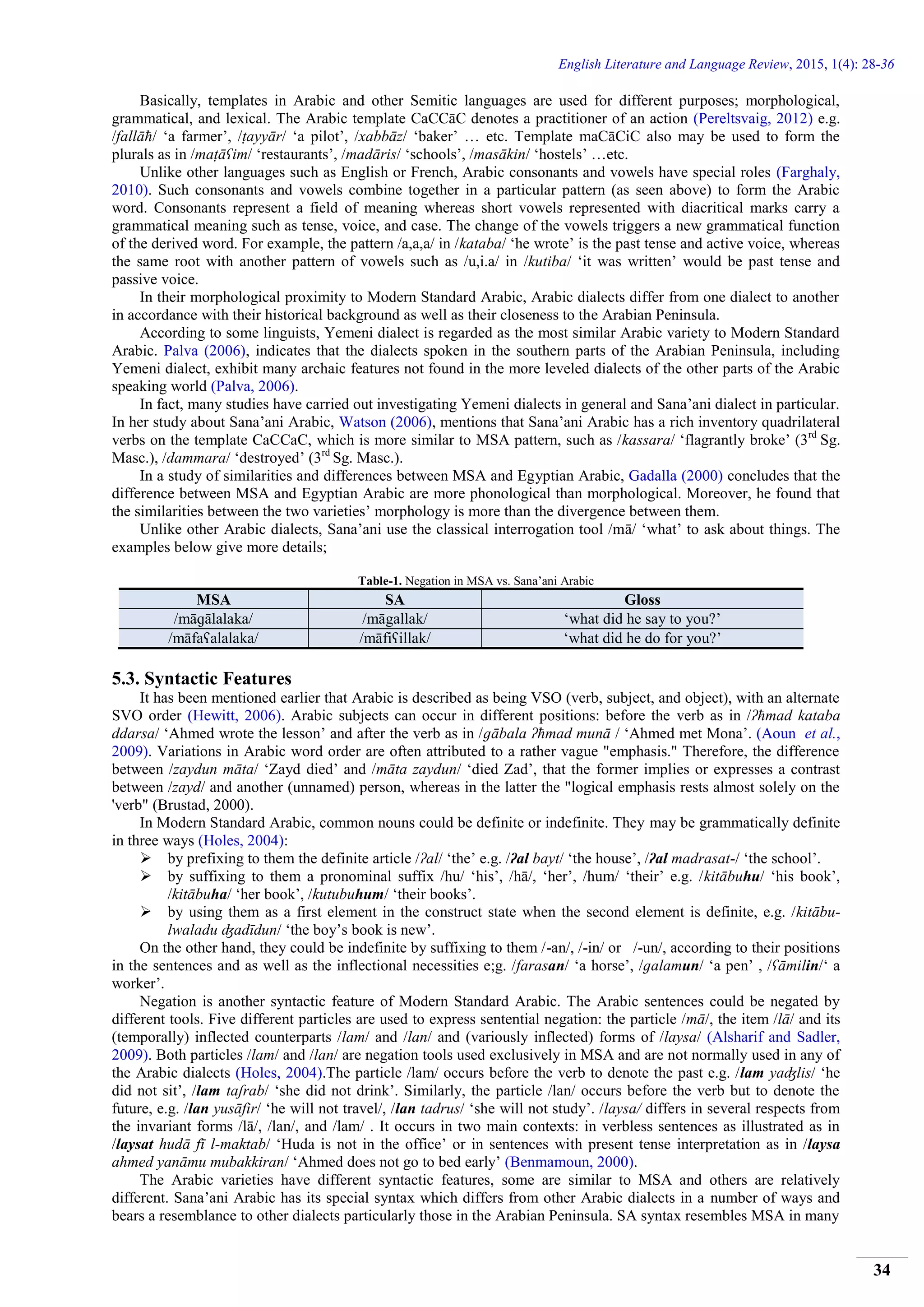 Arabic Language: Historic and Sociolinguistic Characteristics | PDF