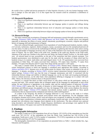 The Sociology of Language Maintenance in Nigeria | PDF