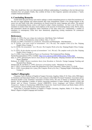 Goethe?s and Lu Xun?s Views on Retranslation | PDF