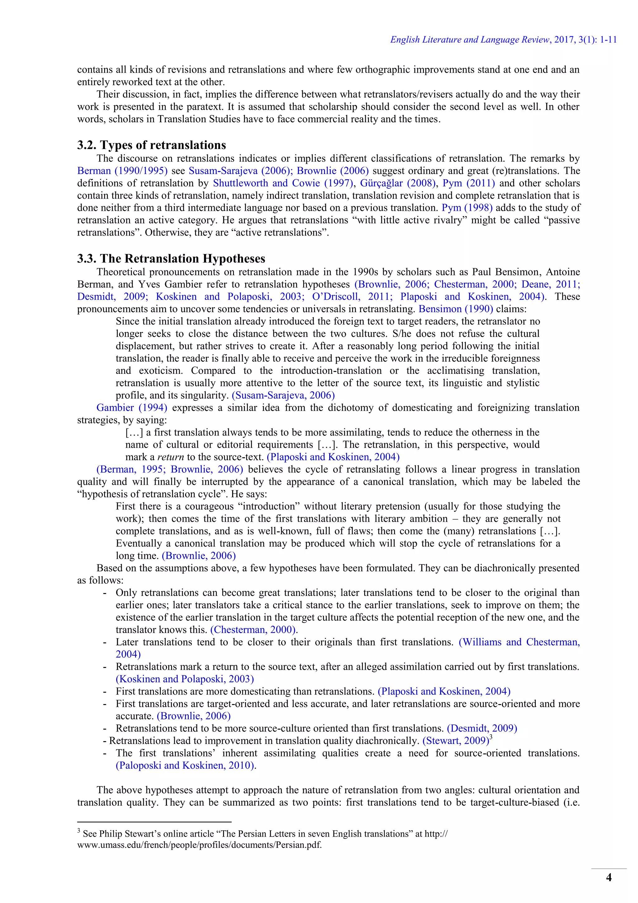 Retranslation Theories: A Critical Perspective | PDF