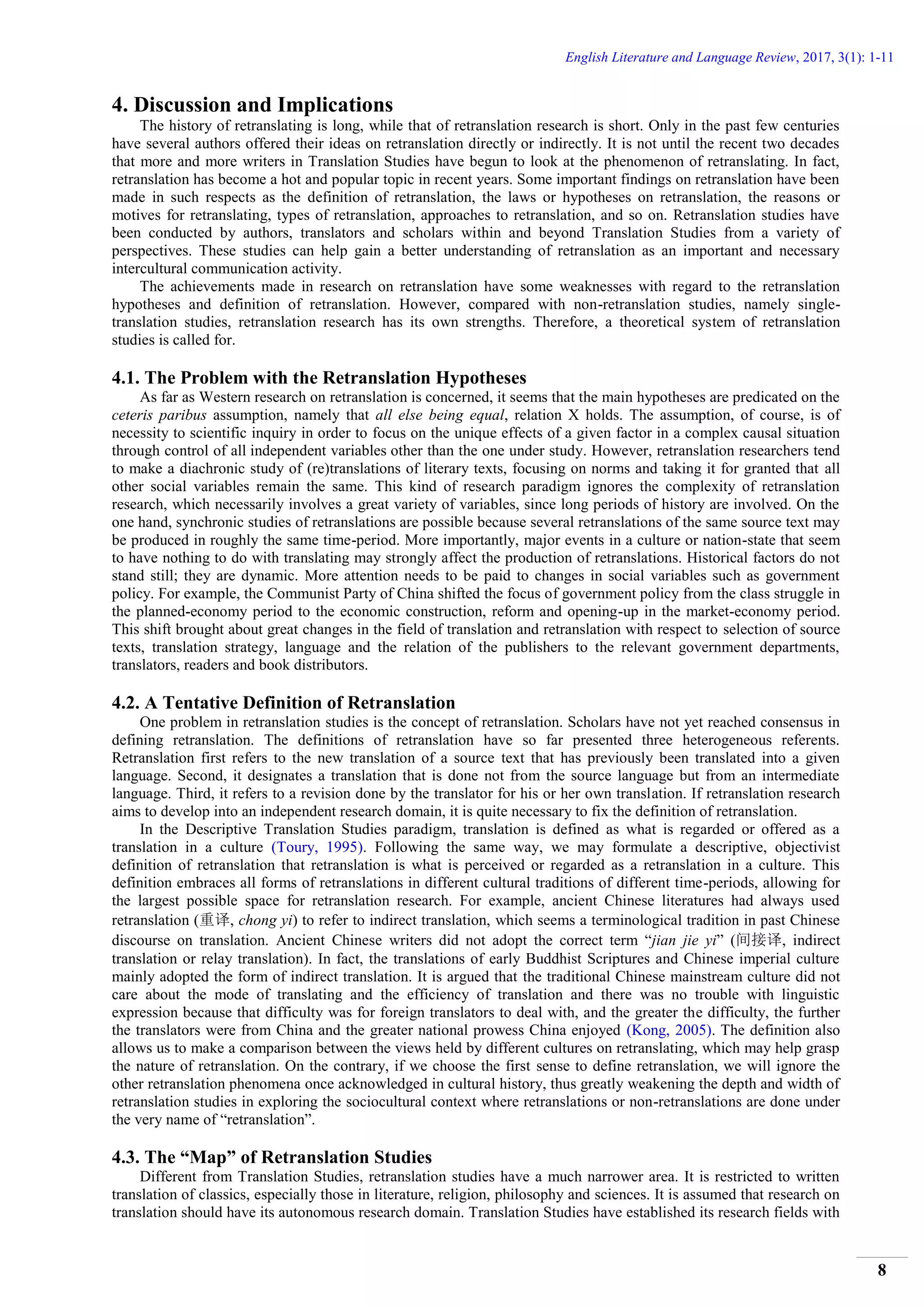 Retranslation Theories: A Critical Perspective | PDF