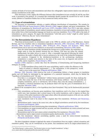Retranslation Theories: A Critical Perspective | PDF