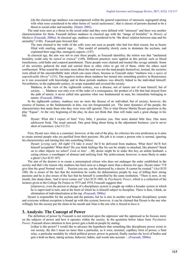 A Foucauldian Reading of Peter Shaffer?s Equus | PDF | Mental Health ...