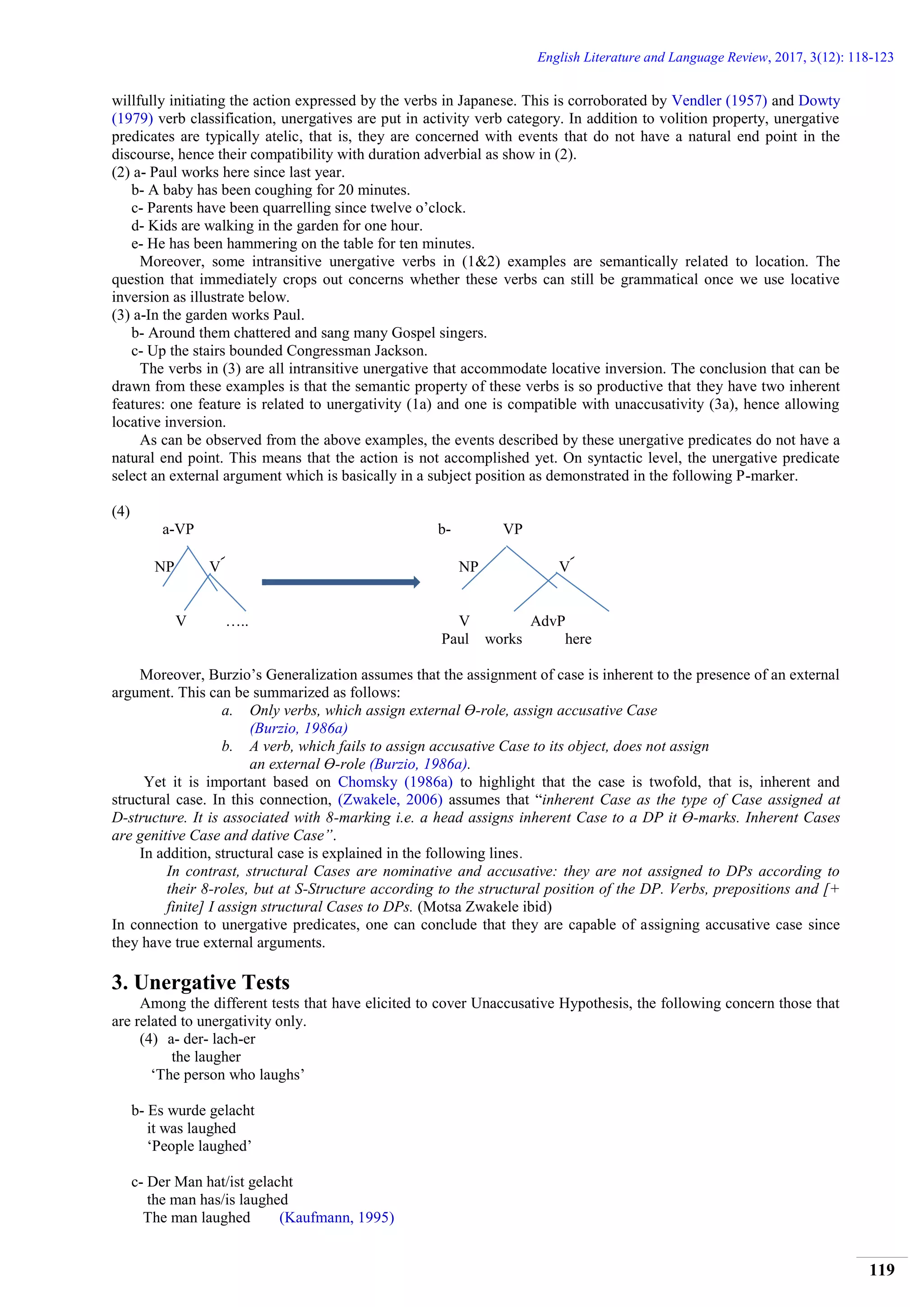Unergativity in Embosi | PDF