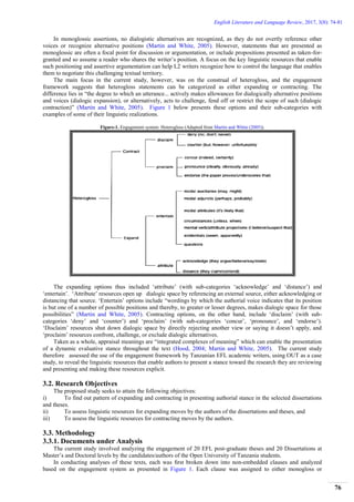 Assessing EFL Learner,s Authorial Stance in Academic Writing: A Case of ...
