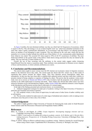 Assessing EFL Learner,s Authorial Stance in Academic Writing: A Case of ...