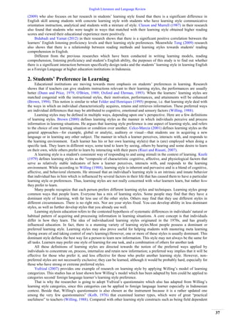 Analysis of Language Learning Styles and Language Achievements of ...