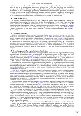 The Production of Mandarin Voiceless Sibilant Fricatives by Late ...