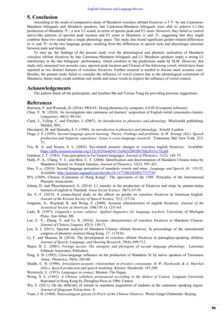 The Production of Mandarin Voiceless Sibilant Fricatives by Late ...