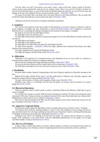 Delineating the Language Features of War Speeches | PDF