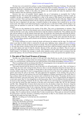 A Study on Brecht’s The Good Woman of Setzuan | PDF