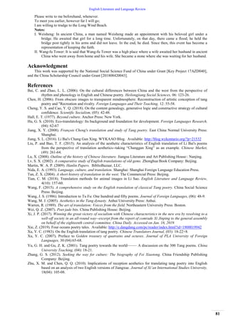 The English Translation of Tang Poetry Based on Cultural Self ...