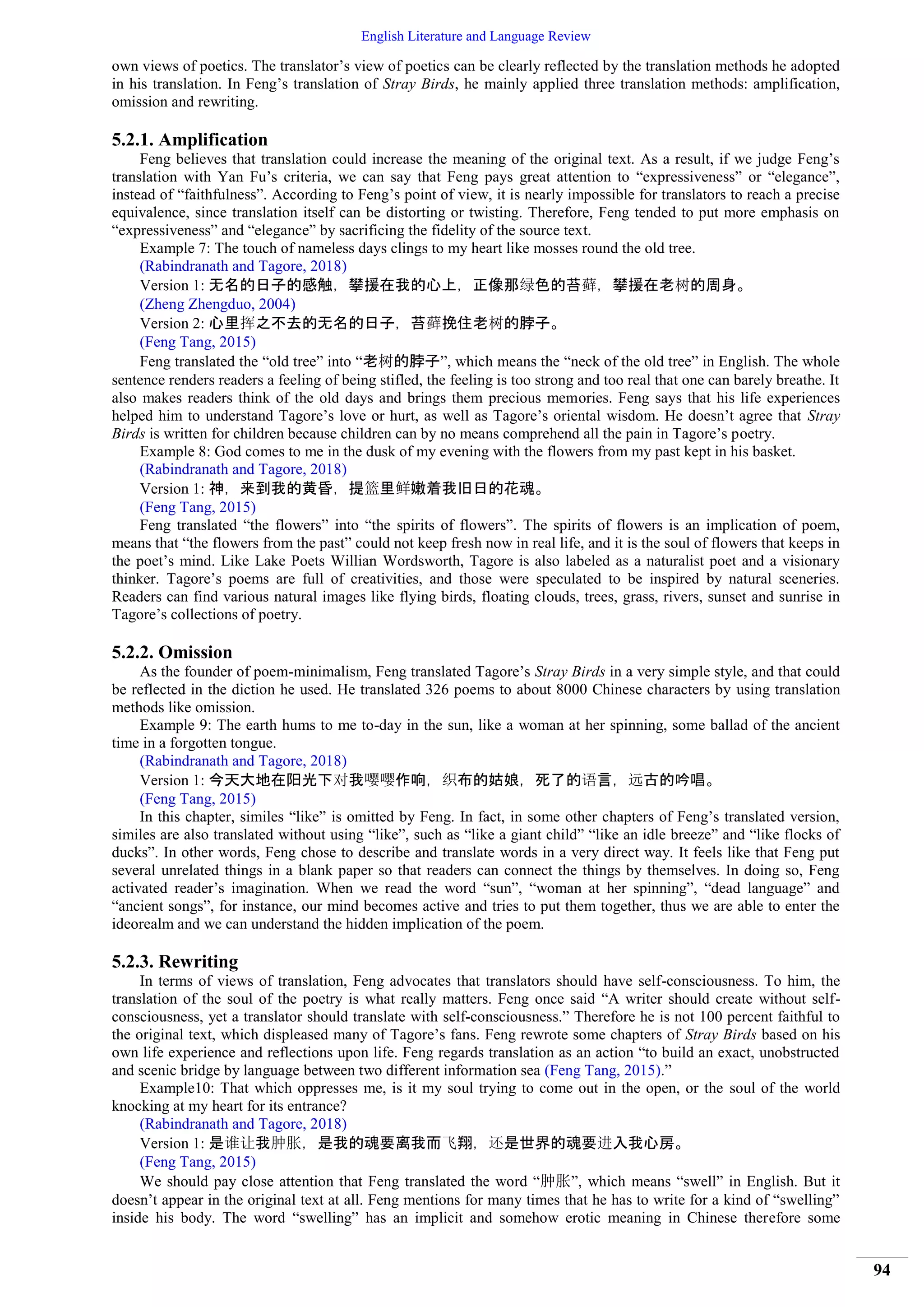 A Study on Feng Tang’s Translation of Stray Birds from Manipulation ...