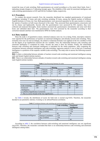 Correlation Between Emotional Intelligence and Code Switching ...