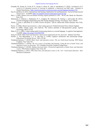 The Significance of Neuroscience for Teaching English as Second ...