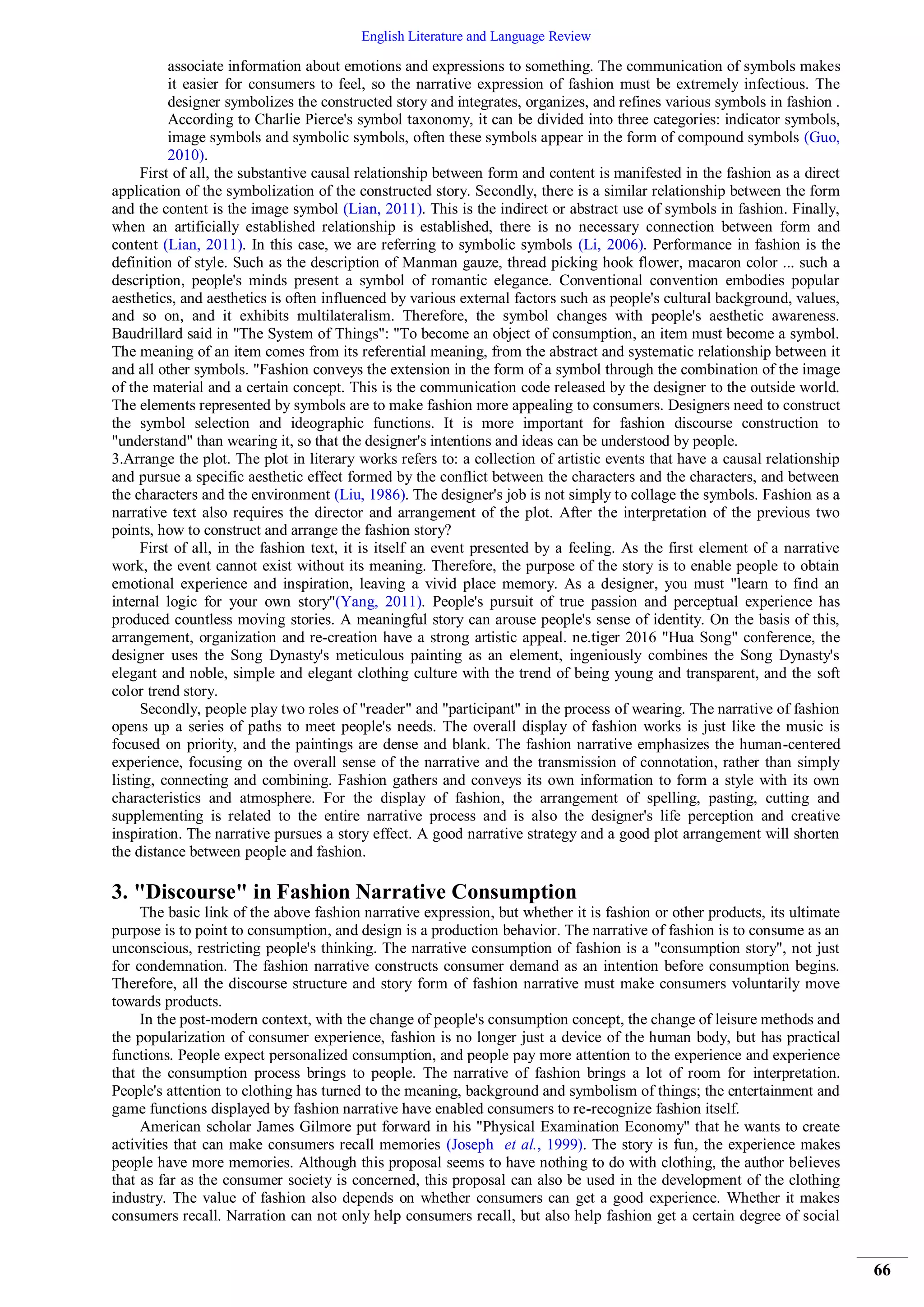 "Discourse" of Creation: A Narrative Analysis of Fashion | PDF