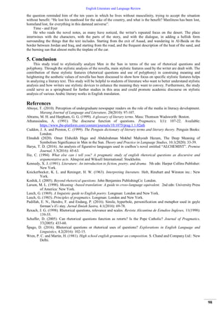 Stylistic Use of Structural Meaning in Kanafani's Men in the Sun | PDF