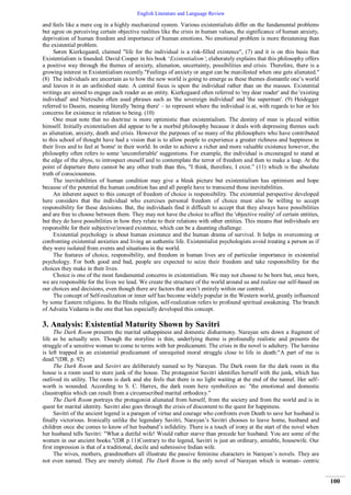 Existential Maturity of Savitri in the Dark Room | PDF