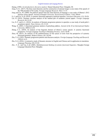 Analysis of the Thematic Structure and Thematic Progression Patterns of ...