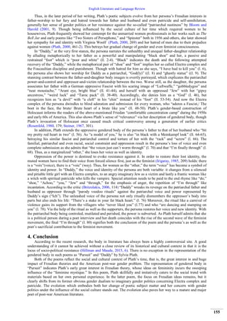 Evolution of the Representation of Gendered Body in Sylvia Plath’s ...