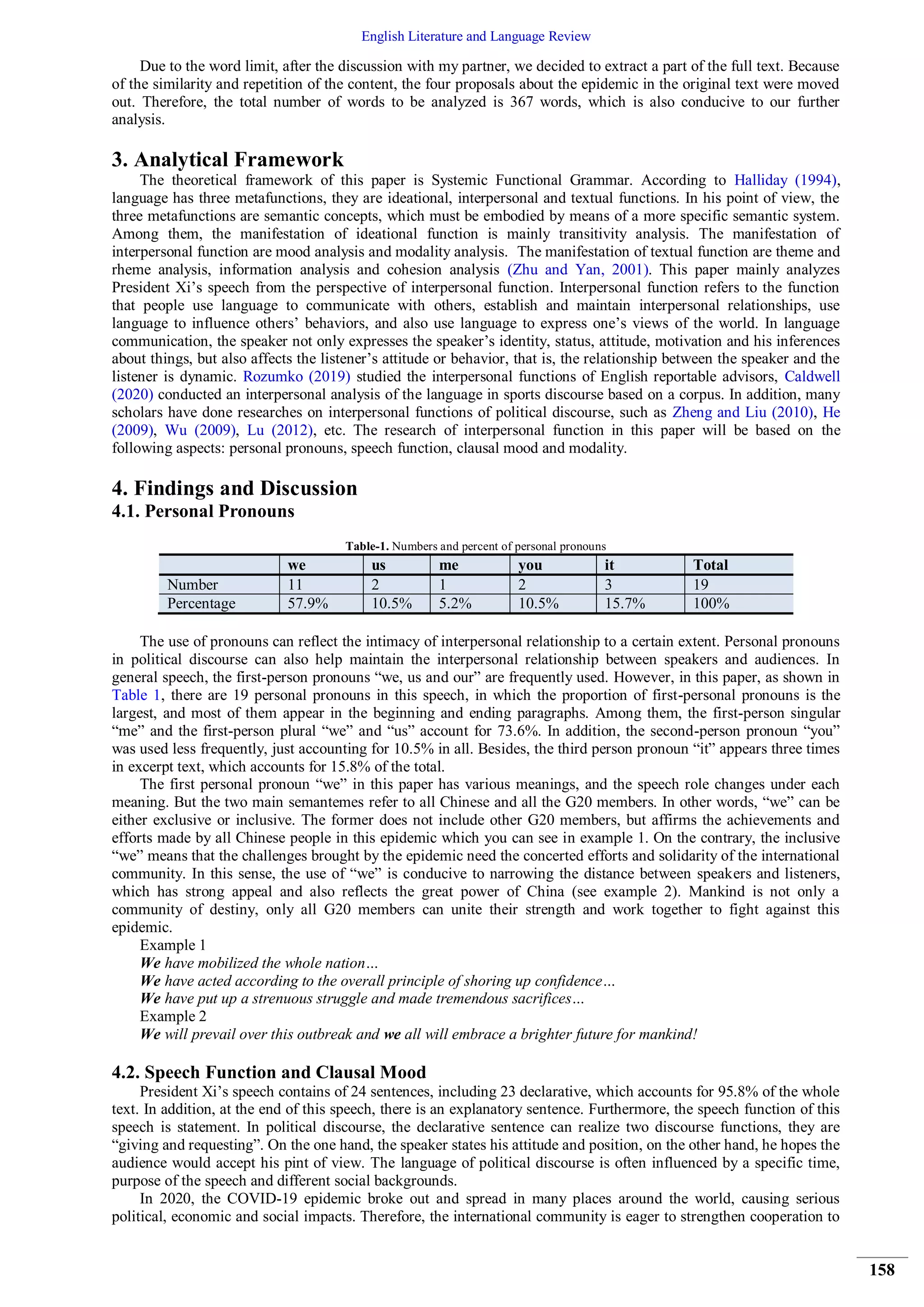 Analysis of President Xi’s Speech at the Extraordinary G20 Leaders’ Summit in light of Systemic ...
