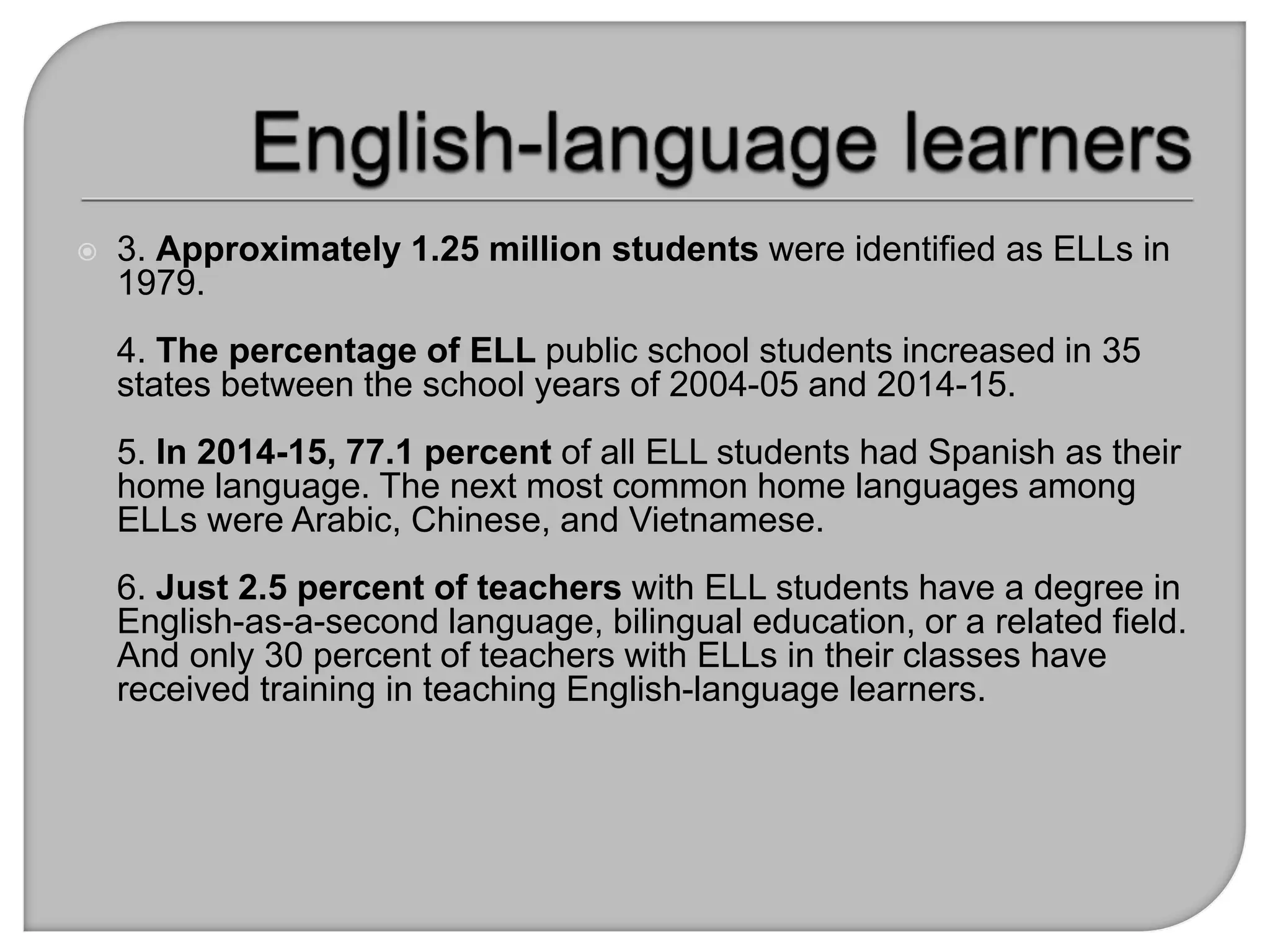 ELLs By The Numbers PPT ells-by-the-numbers-ppt