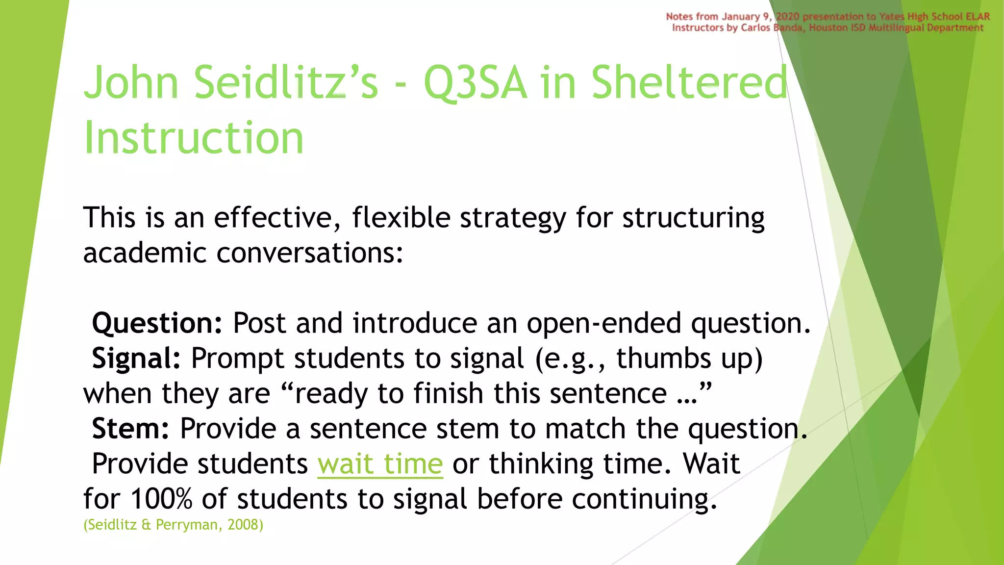 Ells sheltered instruction_notes | PPTX