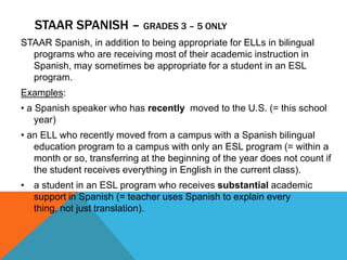ELL State assessment options and allowable linguistic accommodations | PPT