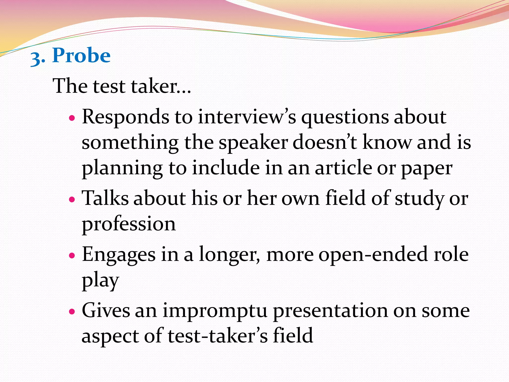 Designing Assessment Tasks - Responsive Speaking. | PDF