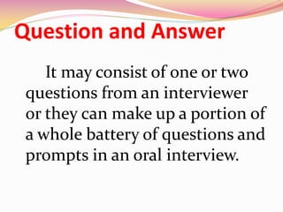 Designing Assessment Tasks - Responsive Speaking. | PDF