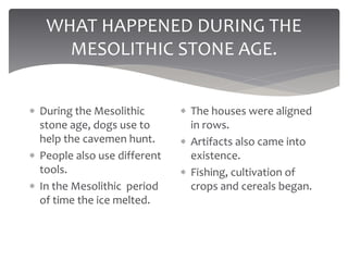 MESPLITHIC STONE AGE | PPTX