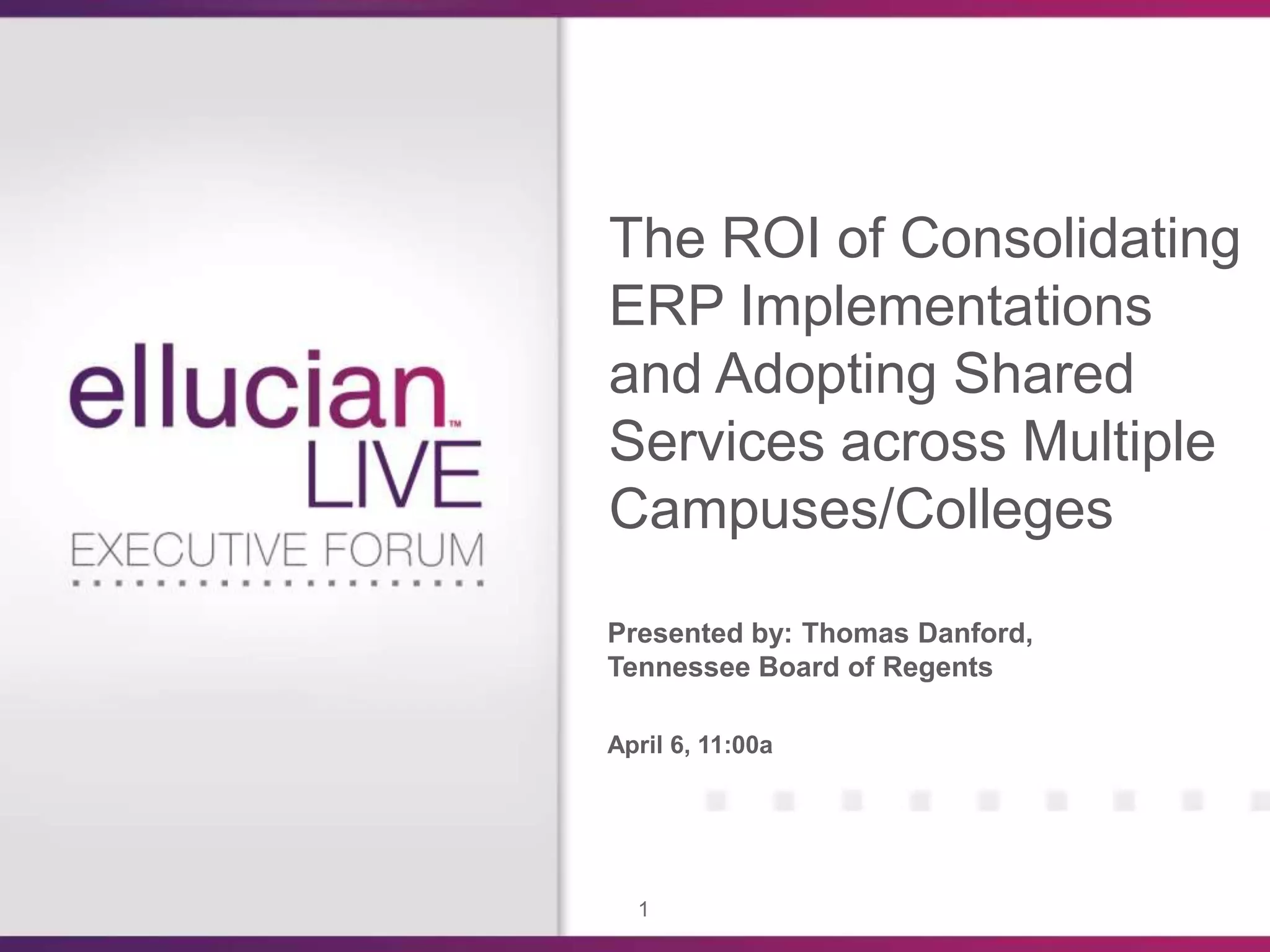 Ellucian Live ES 2013 | PPTX