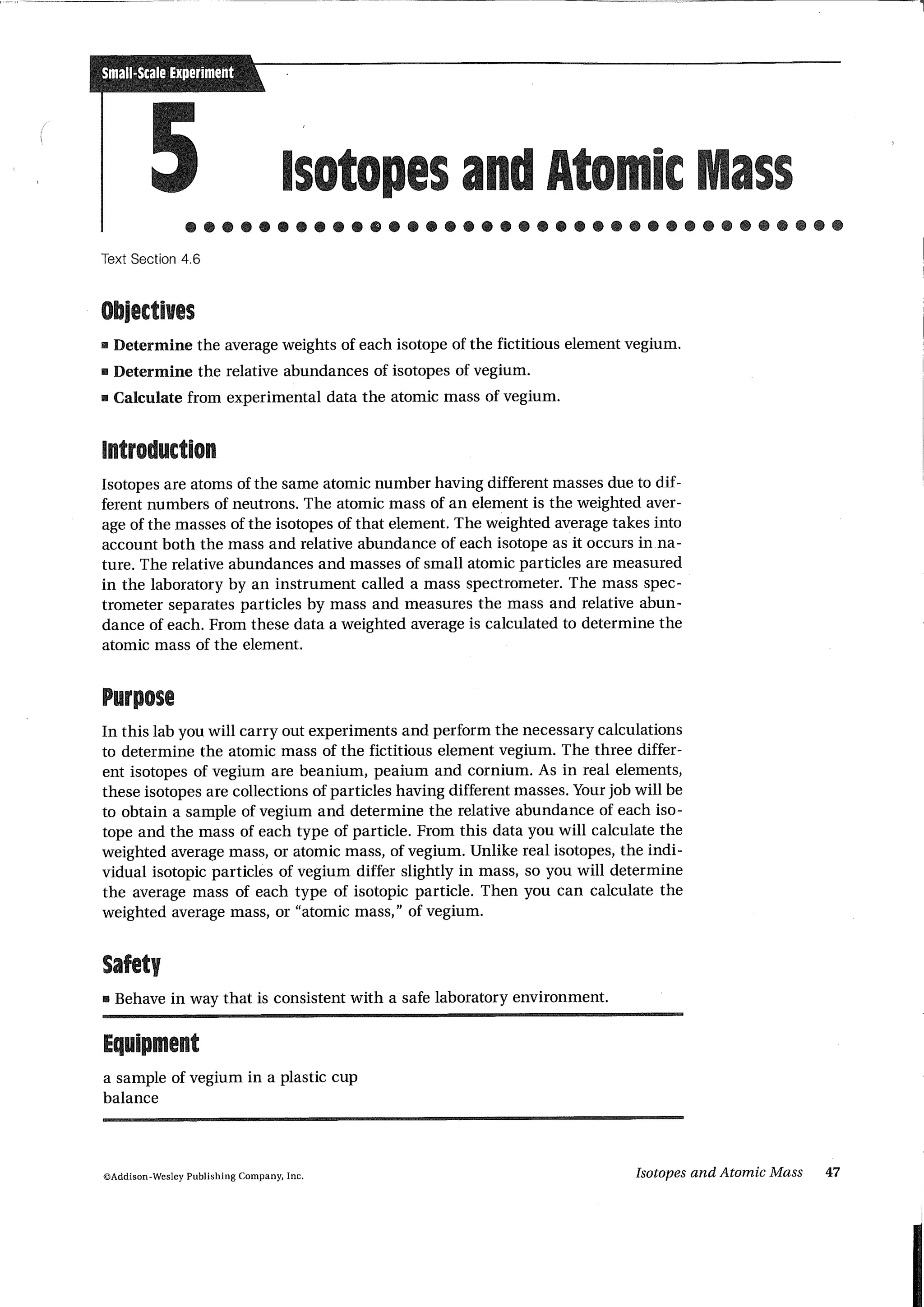 Elly isotopes and atomic mass lab | PDF