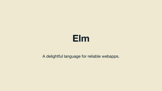 Elm introduction | PPT