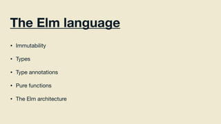 Elm introduction | PPT