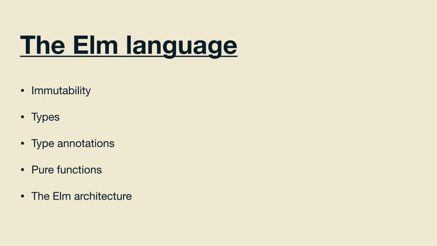 Elm introduction | PPT