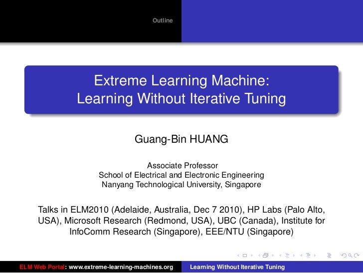 Elm Extreme Learning Machine Learning Without Iterative Tuning 3617