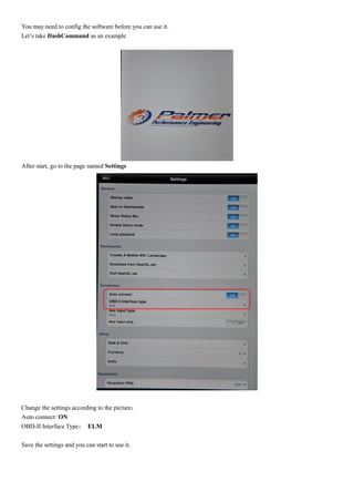 Elm327 obdii-wifi-diagnostic-wireless-scanner-spec-and-using-step | PDF