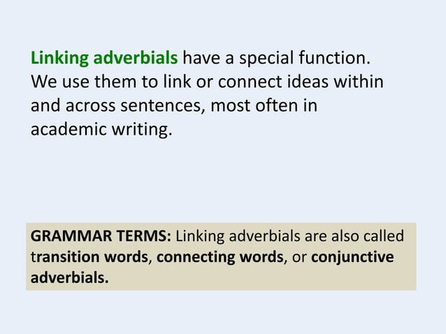 5.5 Sentence Patterns with Linking Adverbials | PPTX