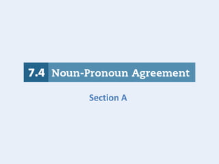7-4 Noun-Pronoun Agreement | PPTX