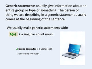 8-4 Articles in Generic Statements | PPTX | Programming Languages ...