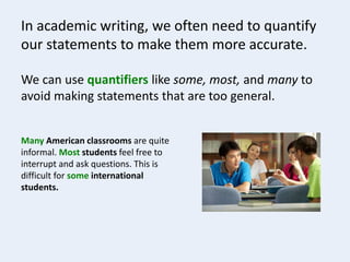 8-8 Using Determiners in Speaking and Academic Writing | PPT